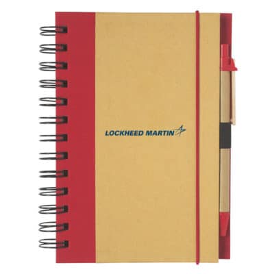 Recycled Spiral Jotter Notebook w/ Pen - 4" x 5" - Lockheed Martin ...