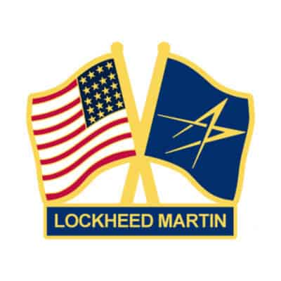 Double Flag Lapel Pin - US/LM Flags - Lockheed Martin Company Store