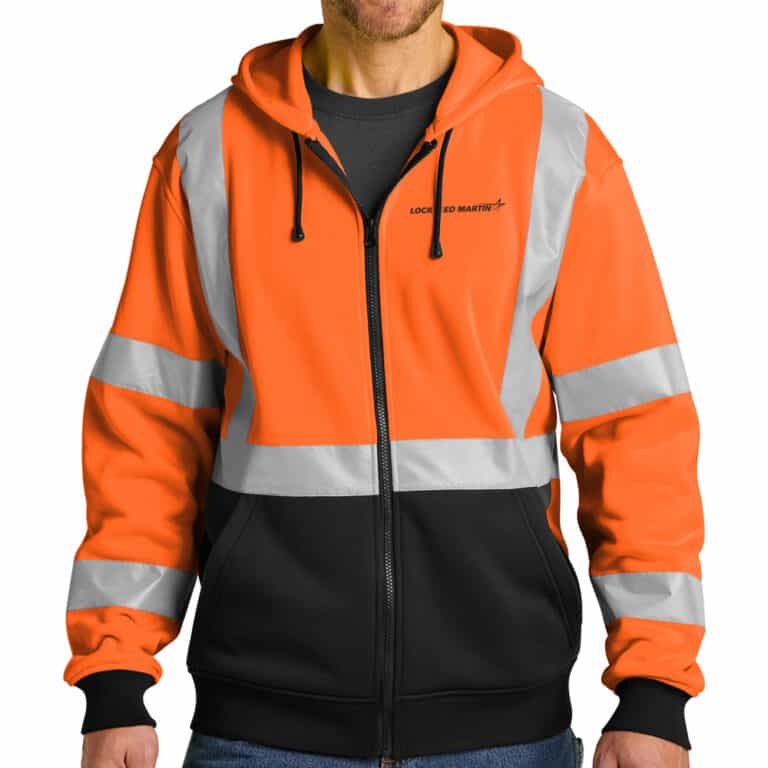 CornerStone® ANSI 107 Class 3 Heavy-Duty Fleece Full-Zip Hoodie ...