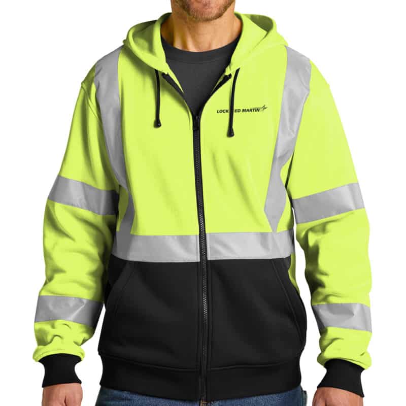 CornerStone® ANSI 107 Class 3 Heavy-Duty Fleece Full-Zip Hoodie ...